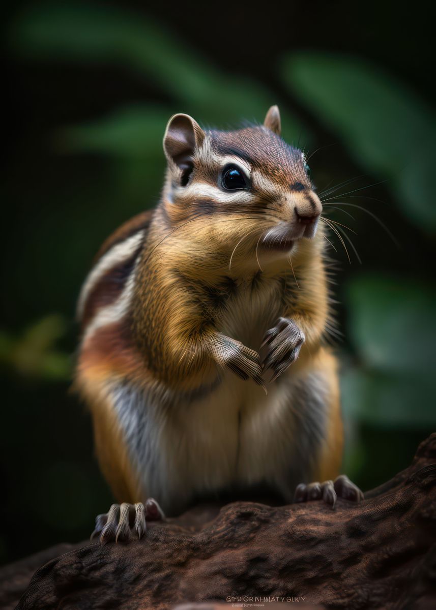 'Lovely chipmunk' Poster, picture, metal print, paint by Zooscape ...