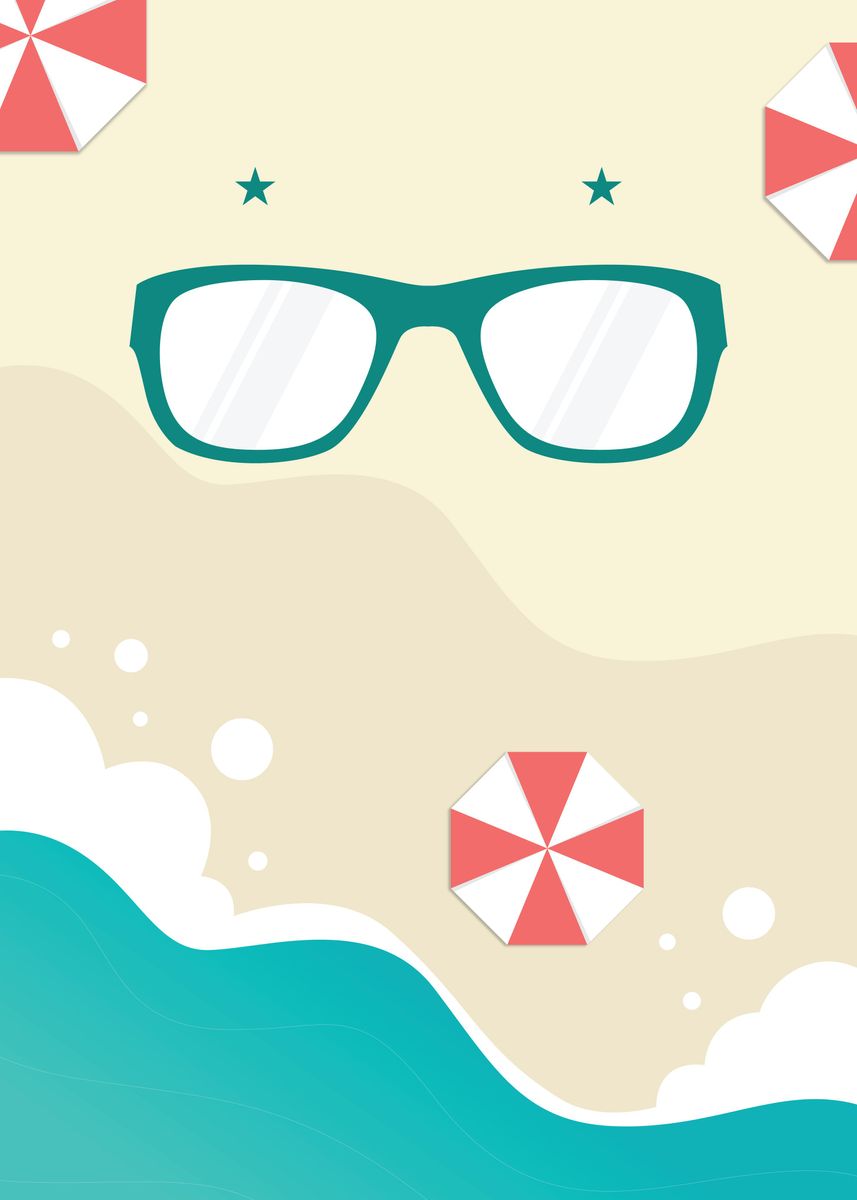 'Summer Sunset' Poster by Sunset Creative | Displate