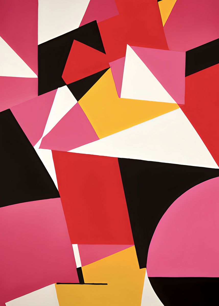 'Geometric Minimalist Paint' Poster, picture, metal print, paint by BluePinkPanther | Displate