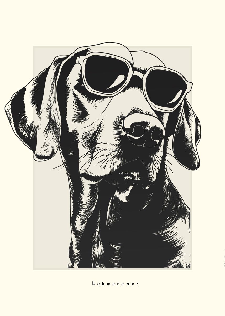 'Labmaraner IIllustration' Poster by Rafael Dxgn | Displate