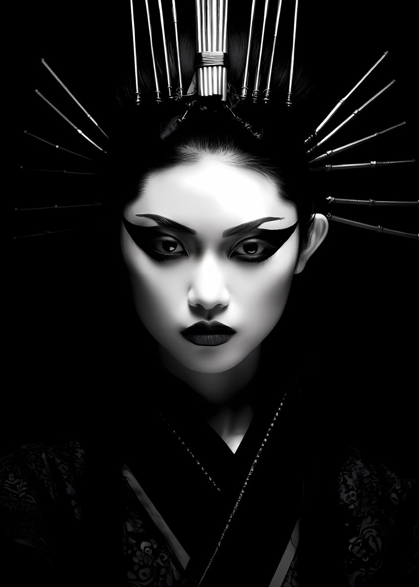 'Geisha Portrait' Poster, picture, metal print, paint by GoodLifeImages ...