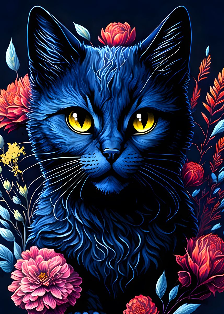 'Bombay Cat' Poster, picture, metal print, paint by SapientiaB | Displate