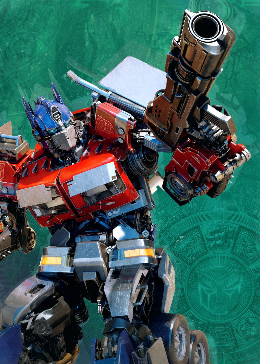 'Optimus Prime Green' Poster, picture, metal print, paint by ...