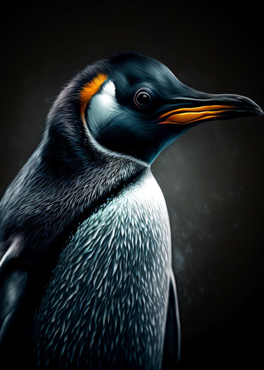 'Penguin' Poster, picture, metal print, paint by bds land | Displate