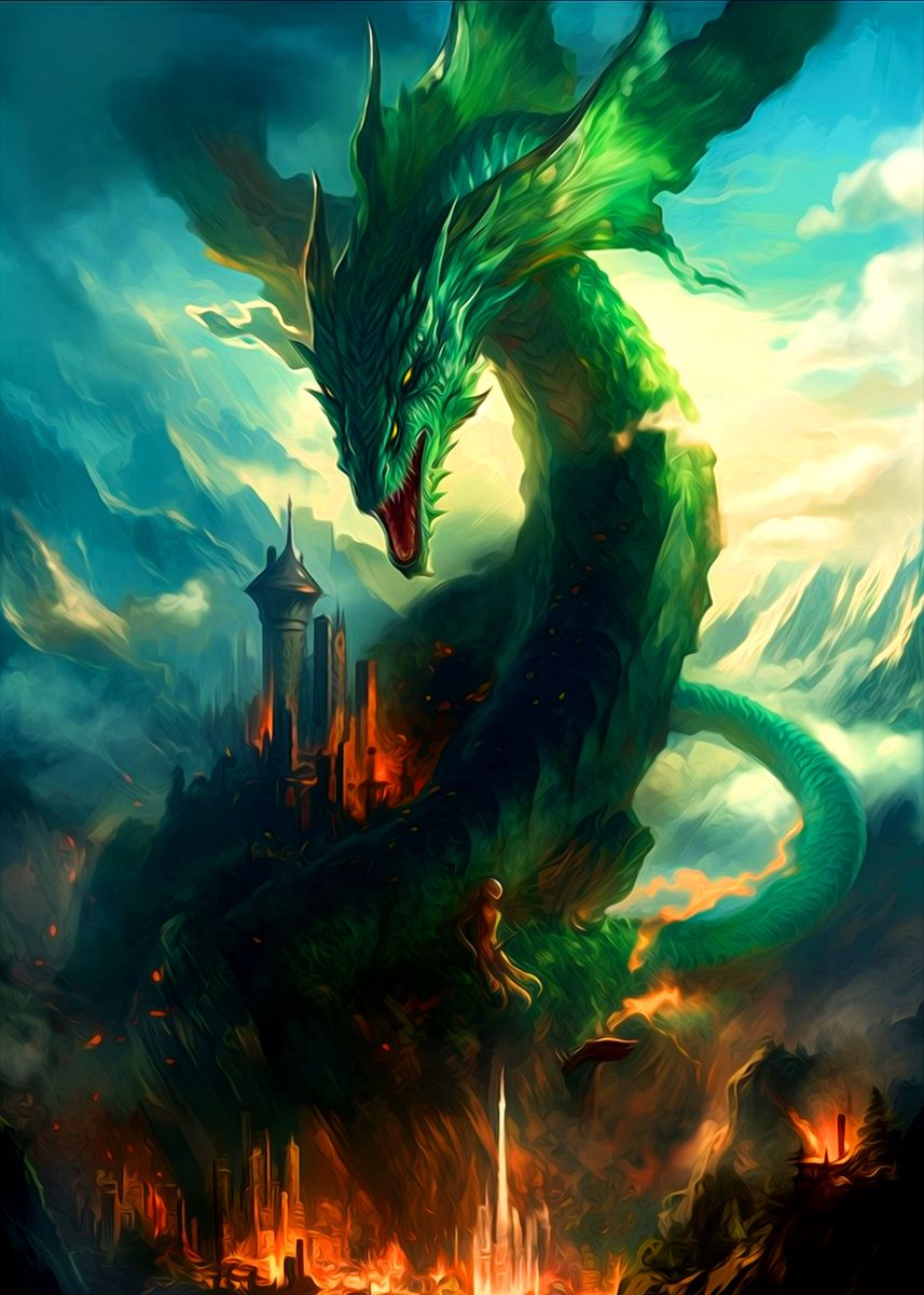 'Dragon' Poster, picture, metal print, paint by nhatsk min | Displate