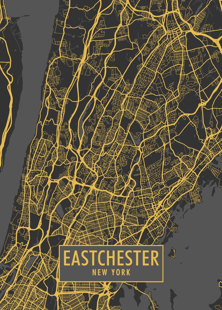 'Eastchester New York' Poster by Miracle Studio | Displate