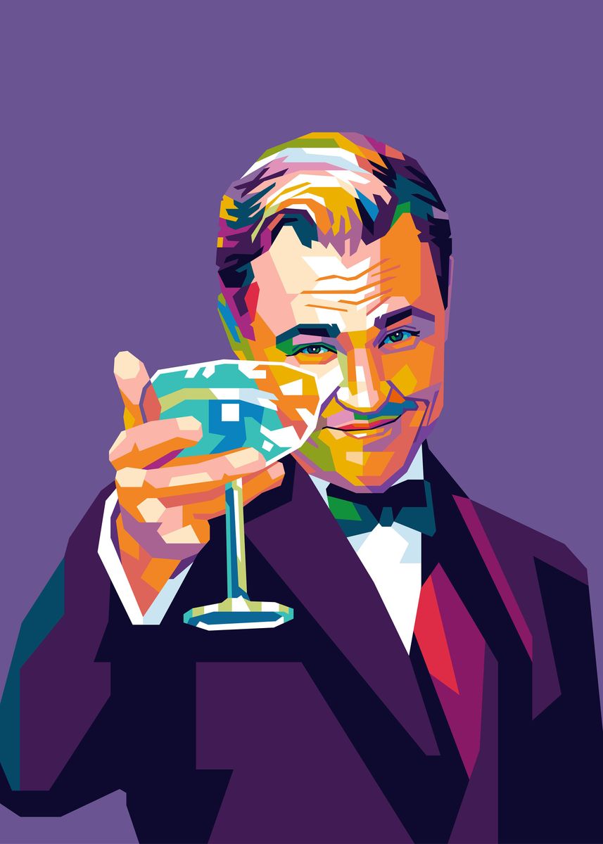 'LEONARDO DE CAPRIO MEME' Poster, picture, metal print, paint by ...