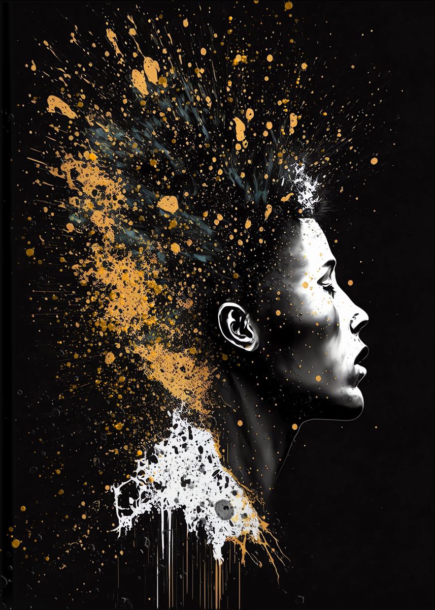 ' Mind blast ' Poster, picture, metal print, paint by IHTI ANDERSON ...