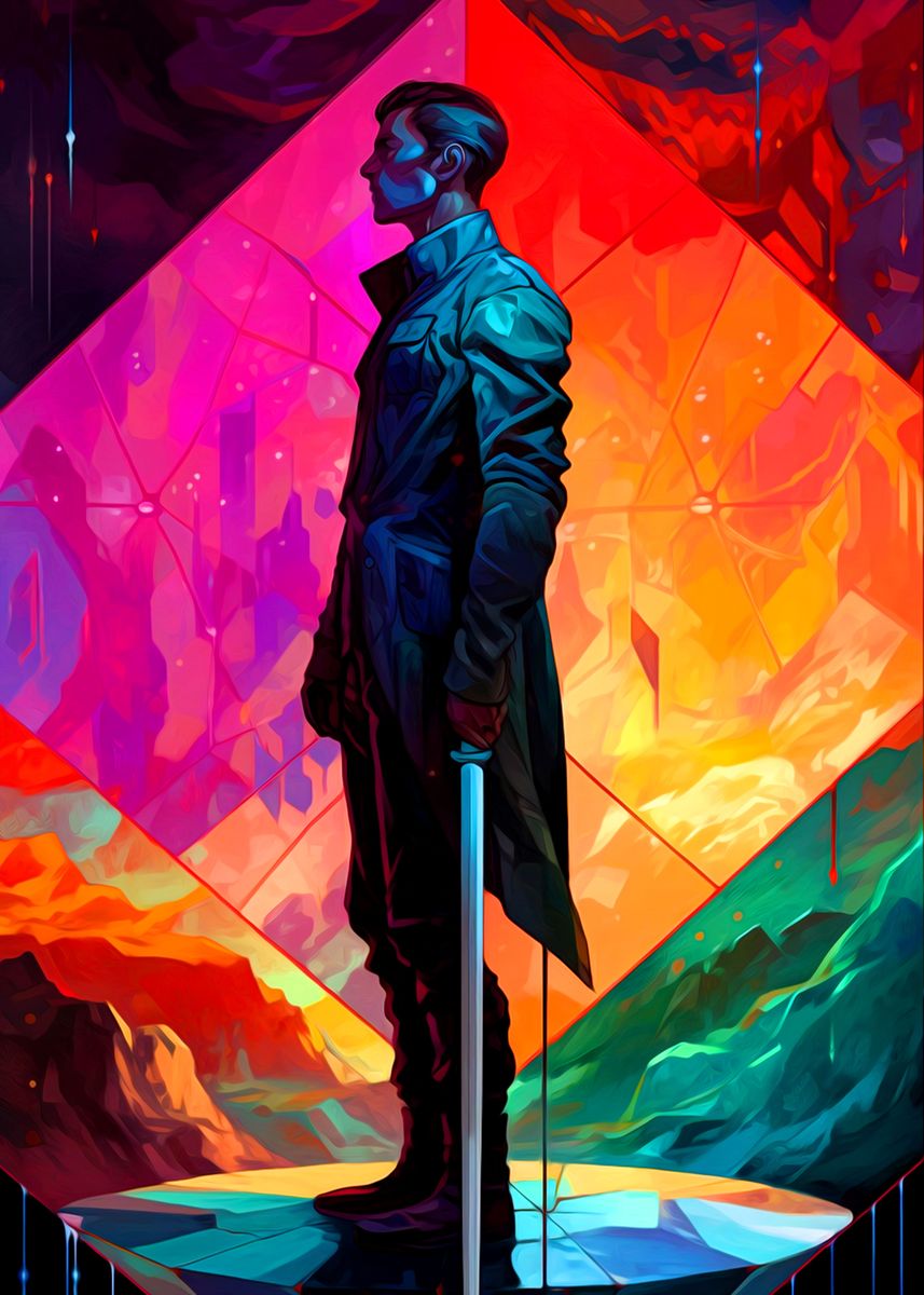 'Colorful Man' Poster, picture, metal print, paint by hao doan | Displate