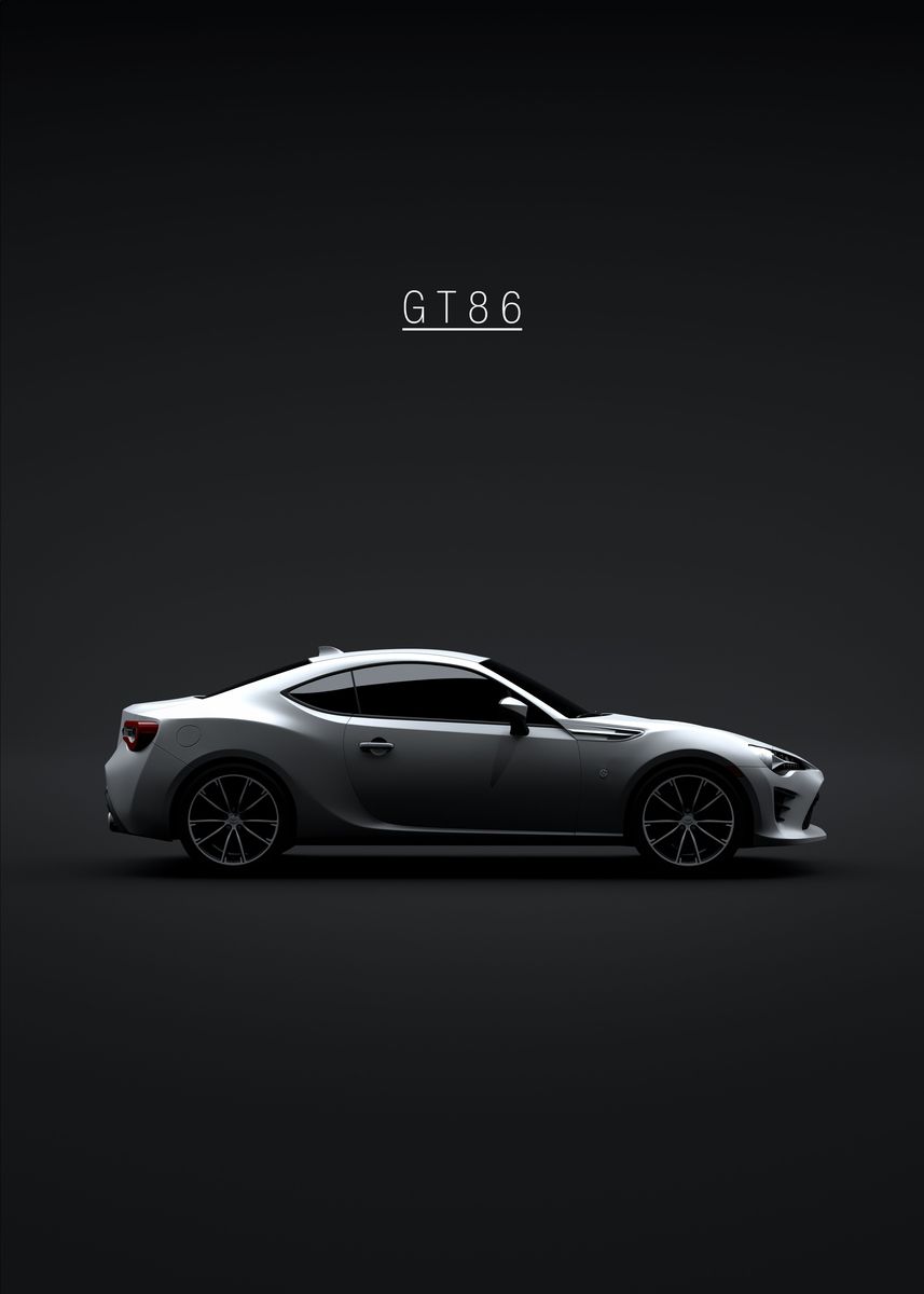 'Toyota GT86 2018 White' Poster, picture, metal print, paint by 21 MXM ...