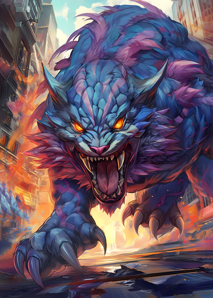 'Mythical Giant Tiger' Poster, picture, metal print, paint by Luong ...