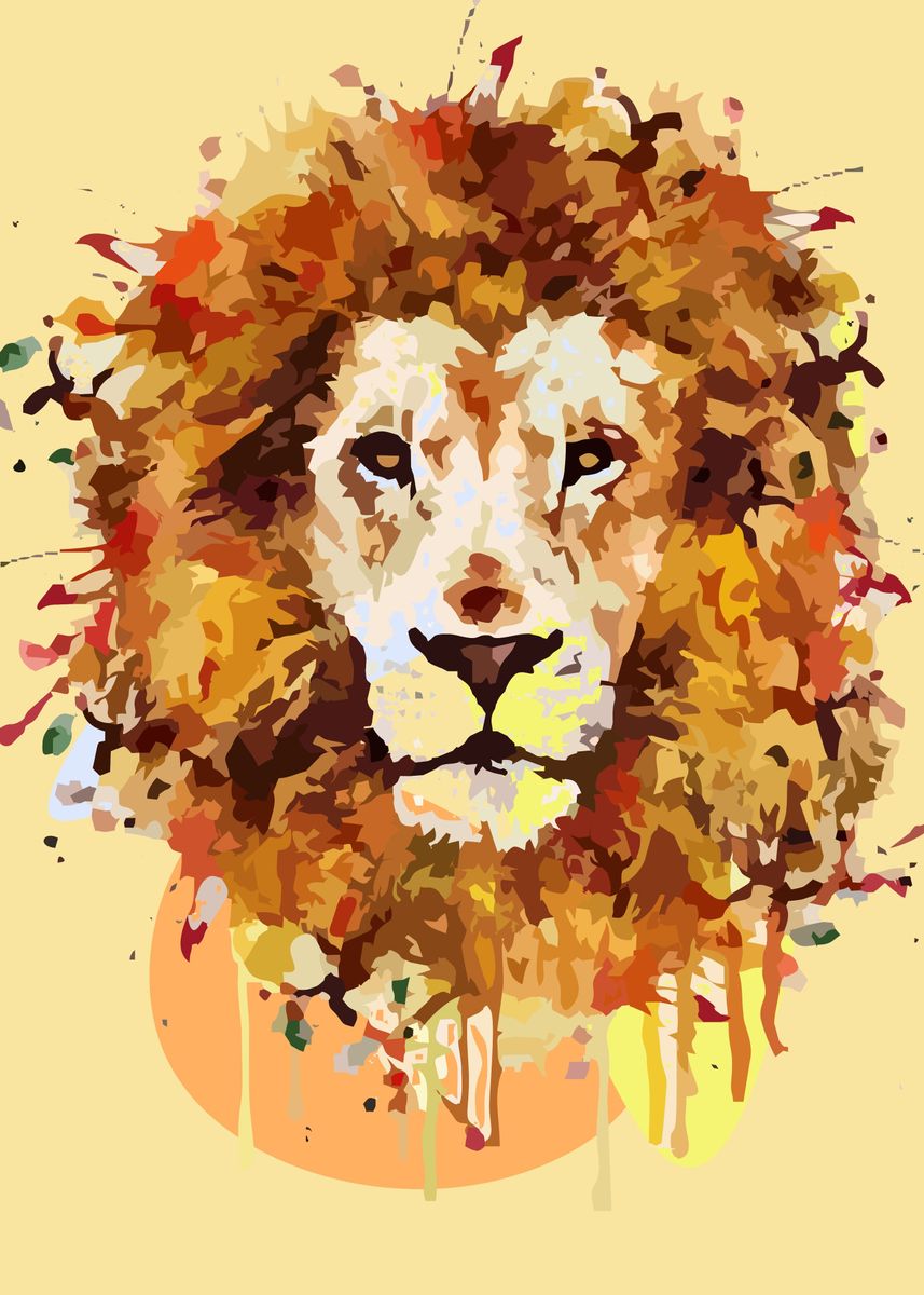 'Abstract animal full color' Poster, picture, metal print, paint by ...