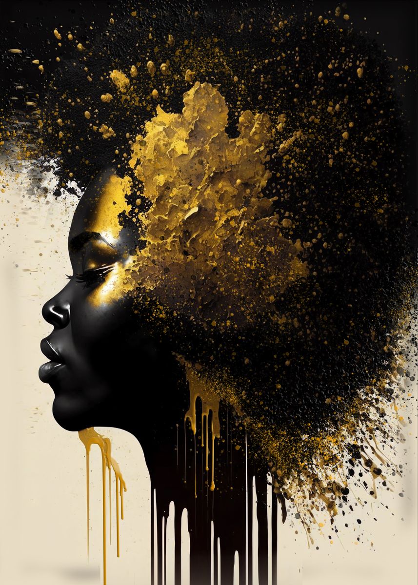 'Afro expression' Poster, picture, metal print, paint by IHTI ANDERSON ...