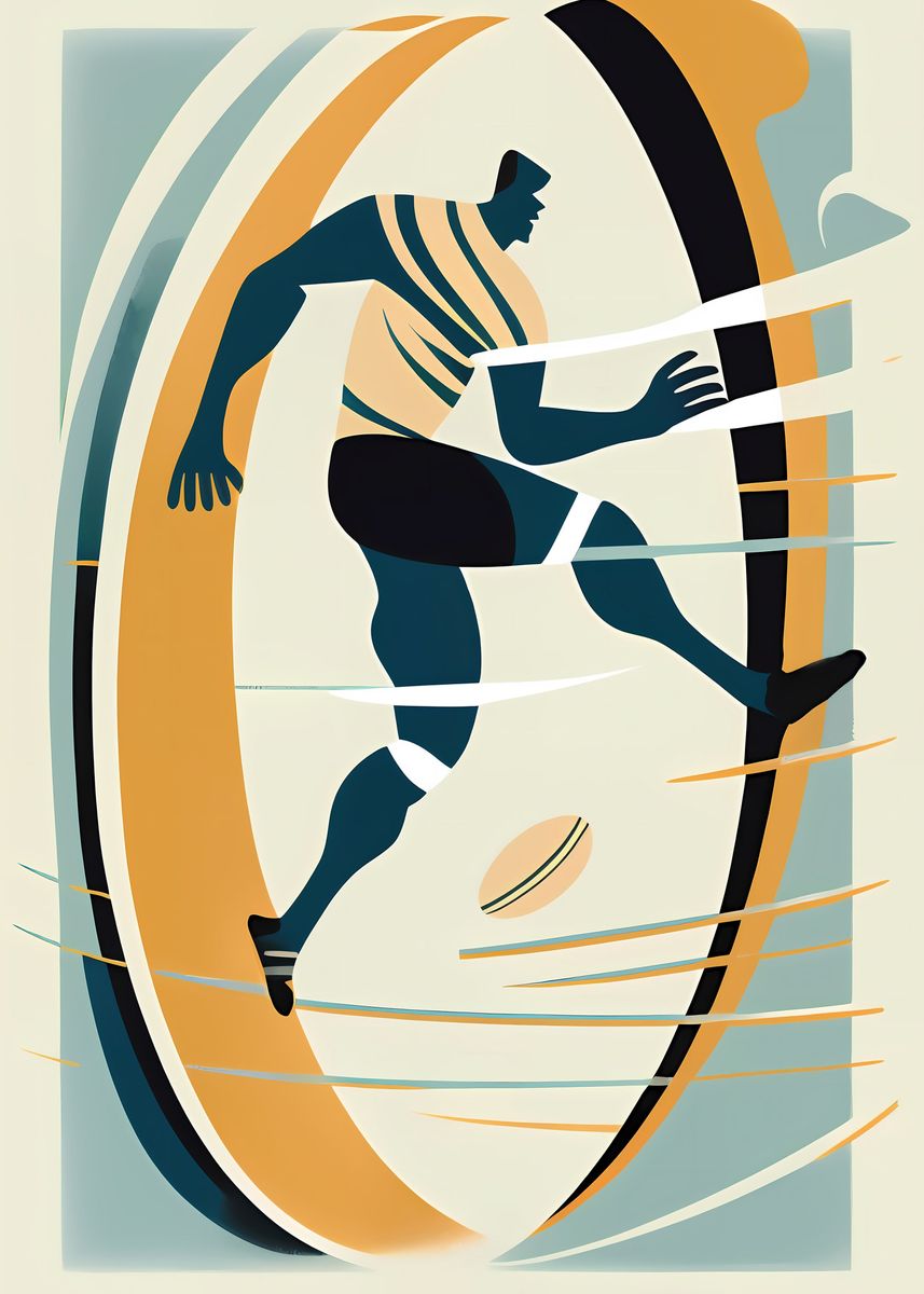 'Rugby Players' Poster, picture, metal print, paint by Sambel Pedes ...