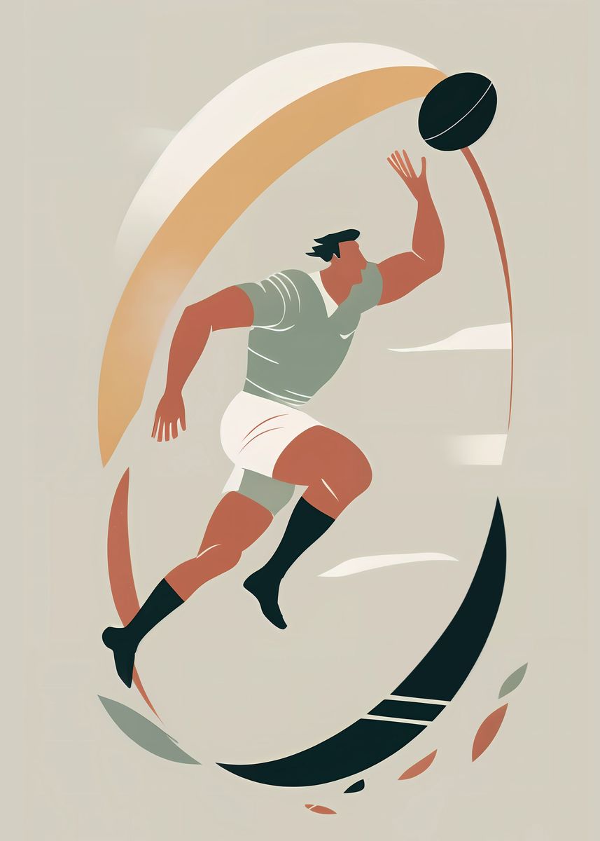 'Rugby Sport Player' Poster by Sambel Pedes | Displate
