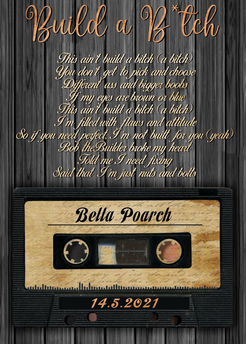 'Bella Poarch Lyrics Song' Poster, picture, metal print, paint by ...