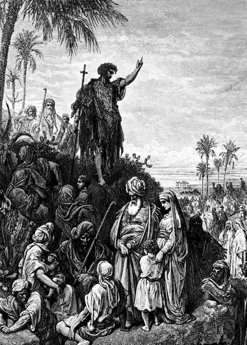 'John the Baptist Preaching' Poster, picture, metal print, paint by ...