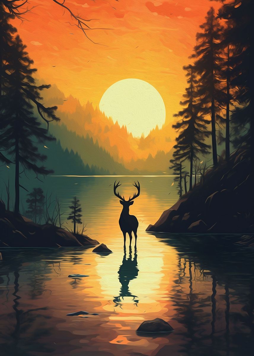 'Sunset' Poster, picture, metal print, paint by Sabiqul Fahmi | Displate