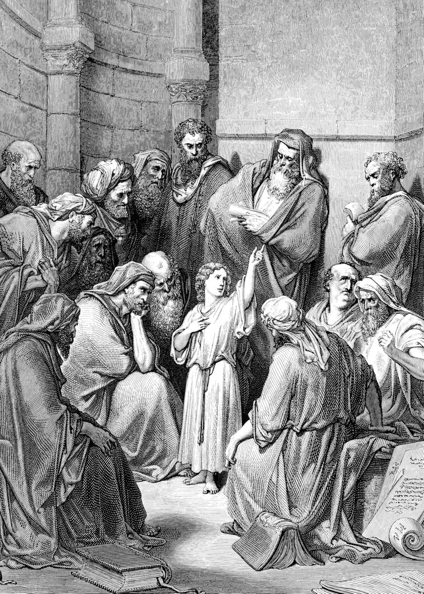 'Jesus with the Doctors' Poster, picture, metal print, paint by ...