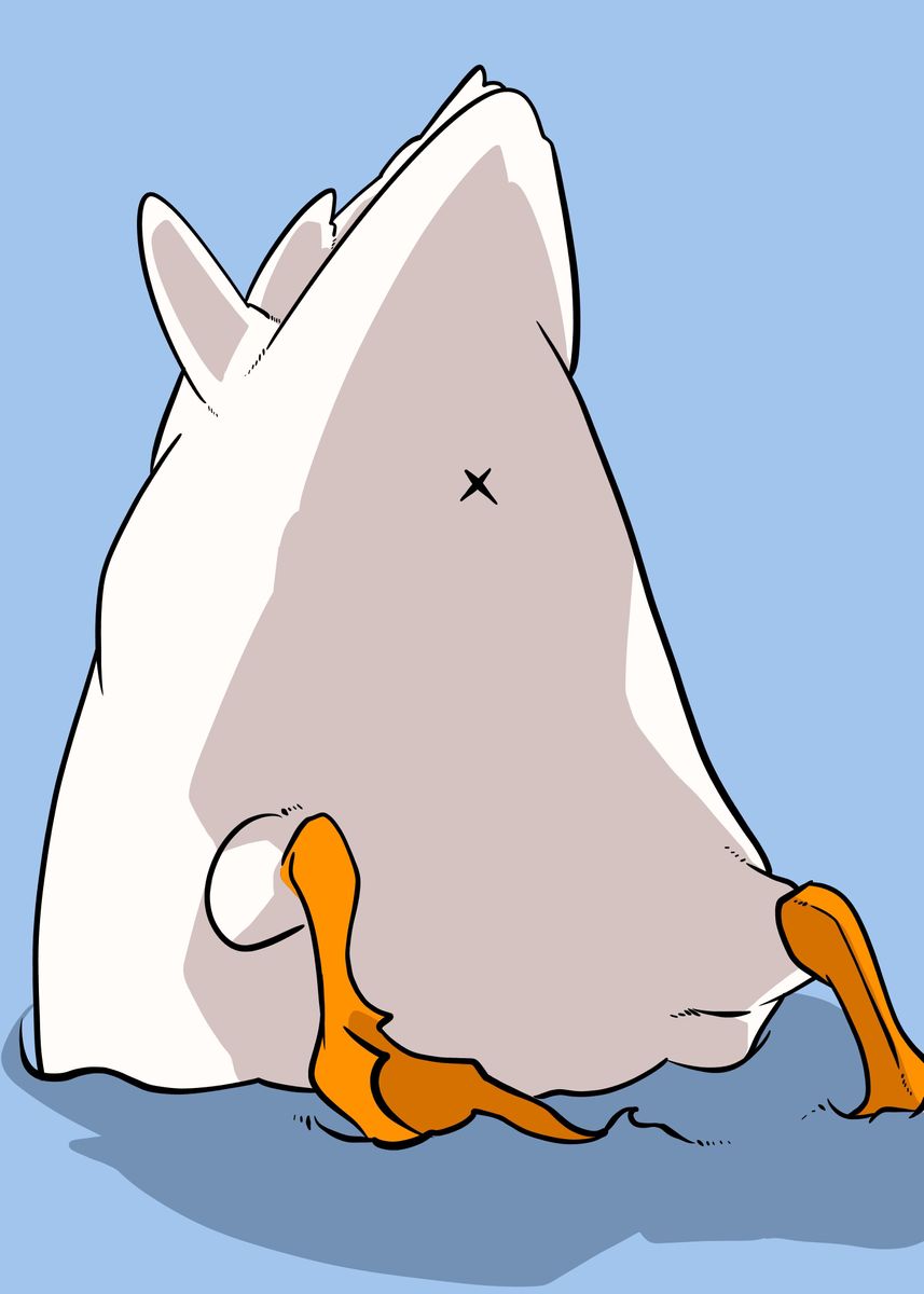 'duck ass' Poster, picture, metal print, paint by hafis ardiansyah | Displate