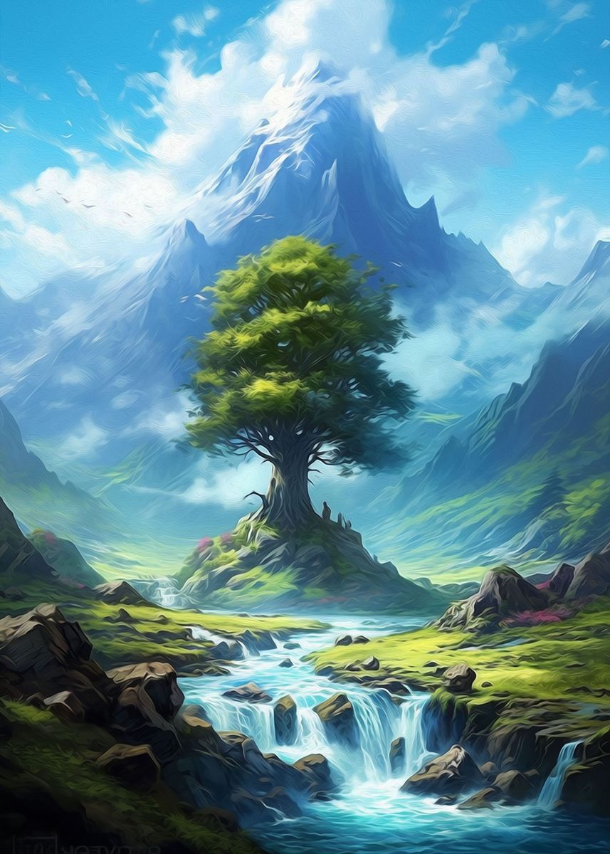 'Big Tree' Poster, picture, metal print, paint by Sabiqul Fahmi | Displate