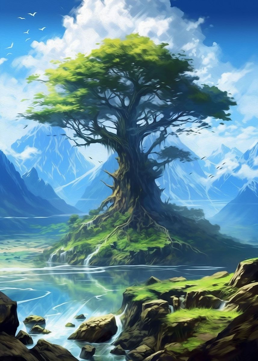 'Big Tree' Poster, picture, metal print, paint by Sabiqul Fahmi | Displate