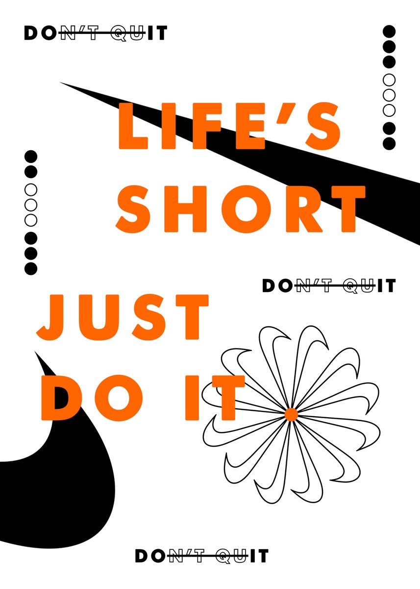 'life s short with flower' Poster, picture, metal print, paint by Sum ...