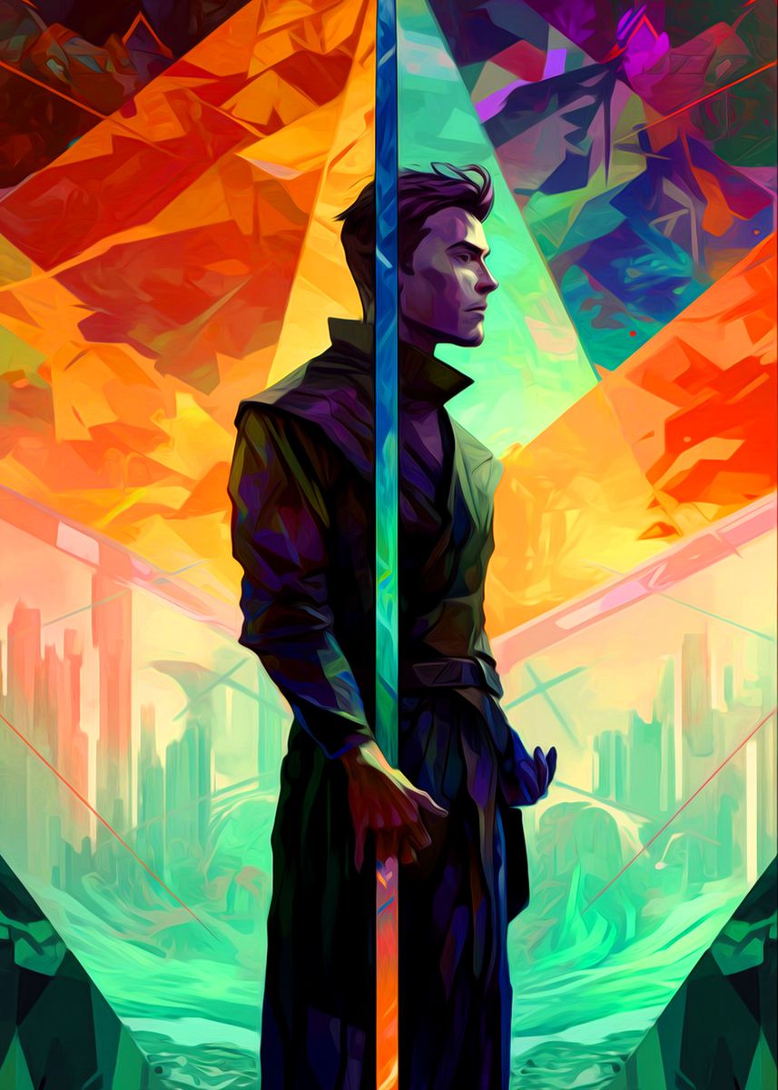 'Colorful Man' Poster, picture, metal print, paint by hao doan | Displate