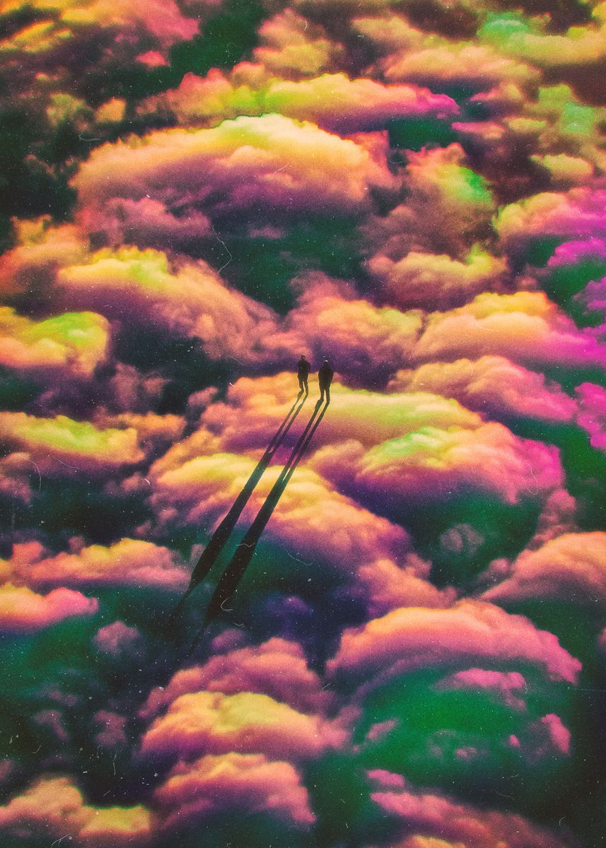 'Colorful Clouds ' Poster by Vertex | Displate
