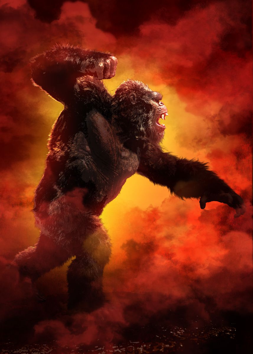'Kong's Punch' Poster, picture, metal print, paint by Godzilla vs Kong ...