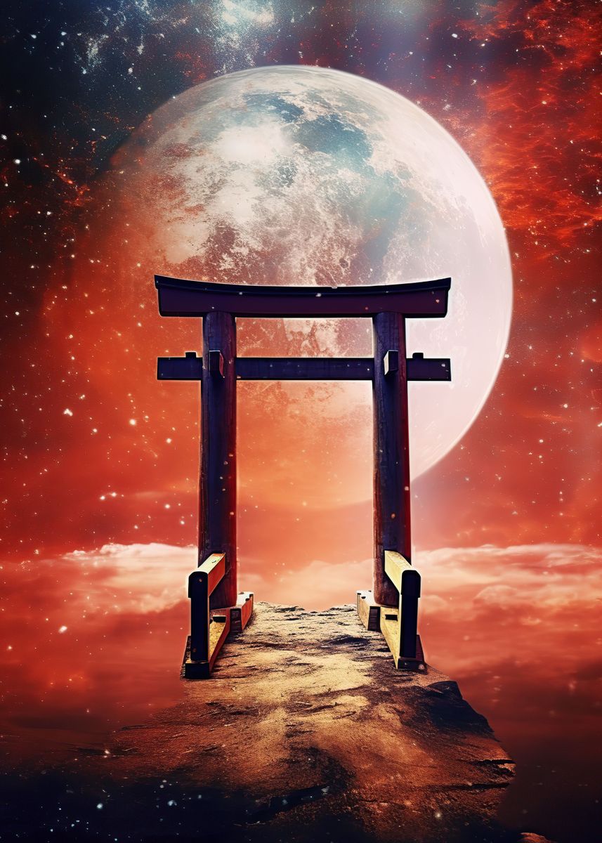 'Torii Gate Japanese' Poster, picture, metal print, paint by Desiree ...