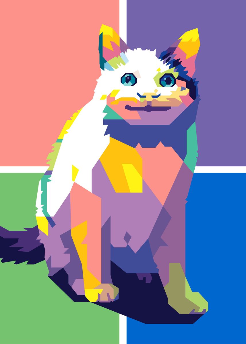 'Polite Cat Meme' Poster by Muifatin | Displate