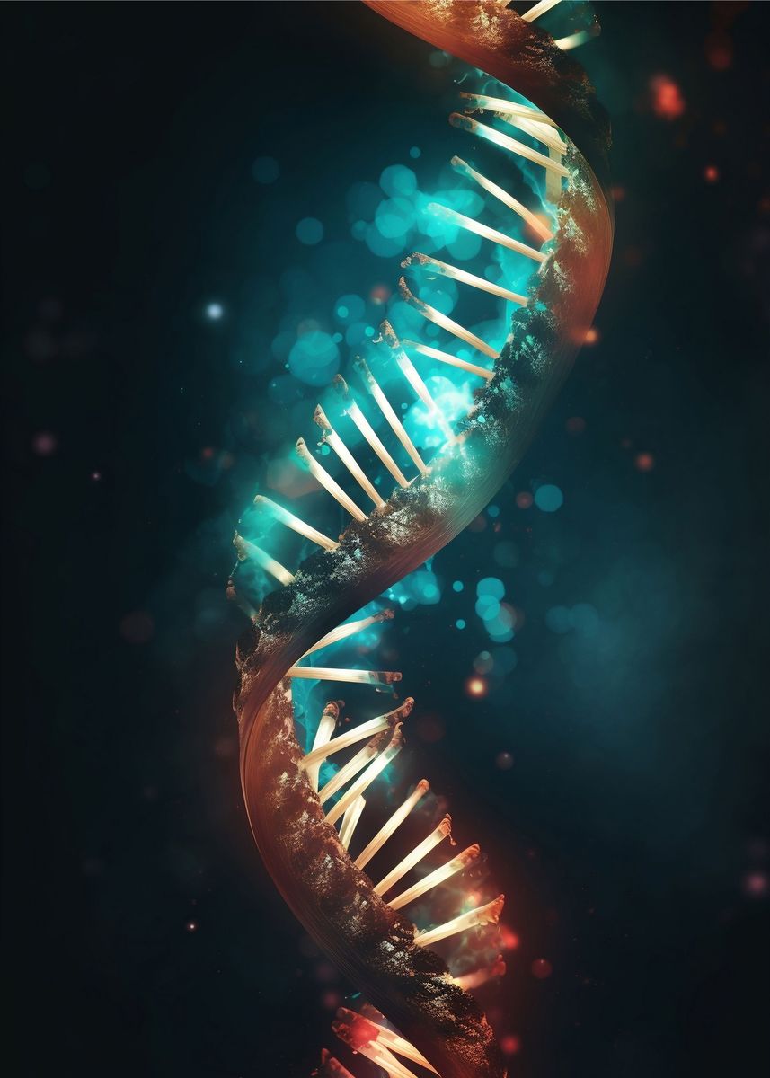 'Flesh DNA' Poster, picture, metal print, paint by DREAMY 3D | Displate