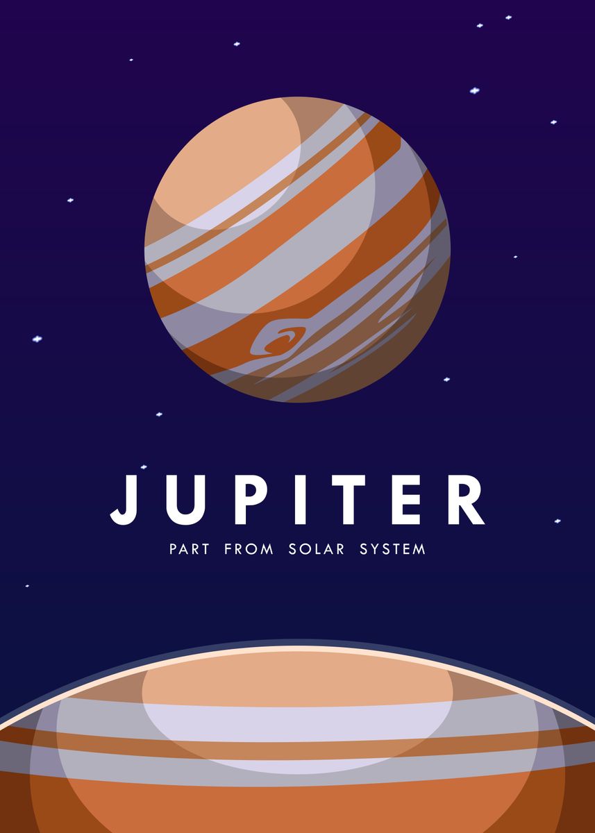 'Jupiter' Poster, picture, metal print, paint by Muezzahero | Displate