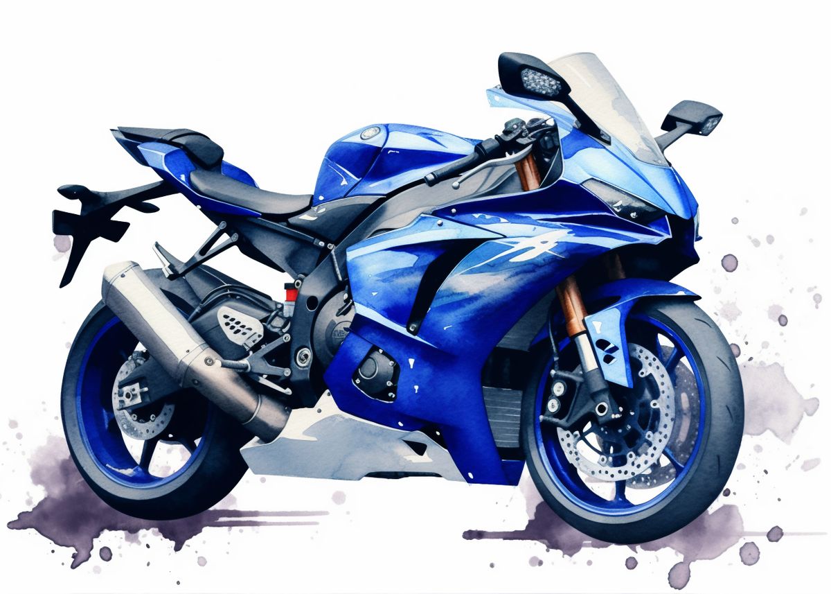 'Yamaha R1 RN65' Poster by Holzkovic | Displate