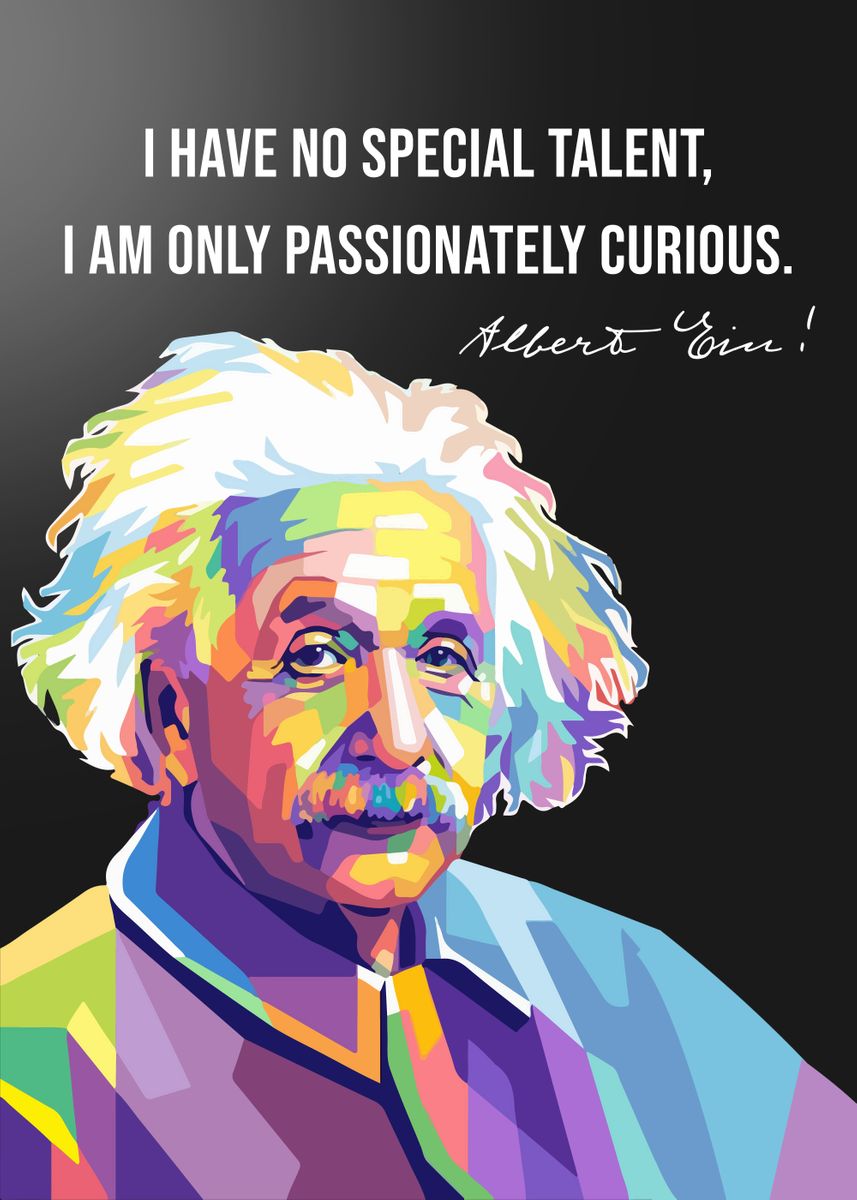 'Einstein quotes wpap' Poster, picture, metal print, paint by ...