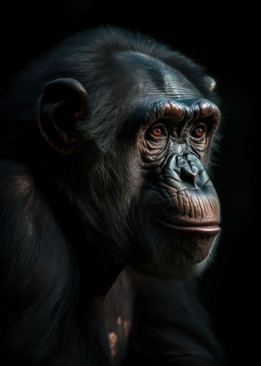 'Wild ape' Poster, picture, metal print, paint by Zooscape Wildlife ...