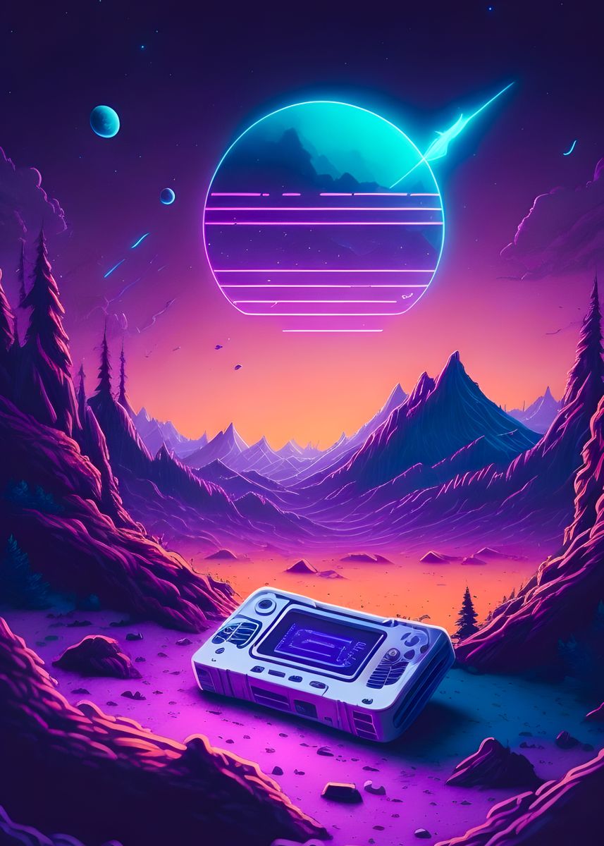 'Retro Gaming Poster' Poster, picture, metal print, paint by Maltos ...