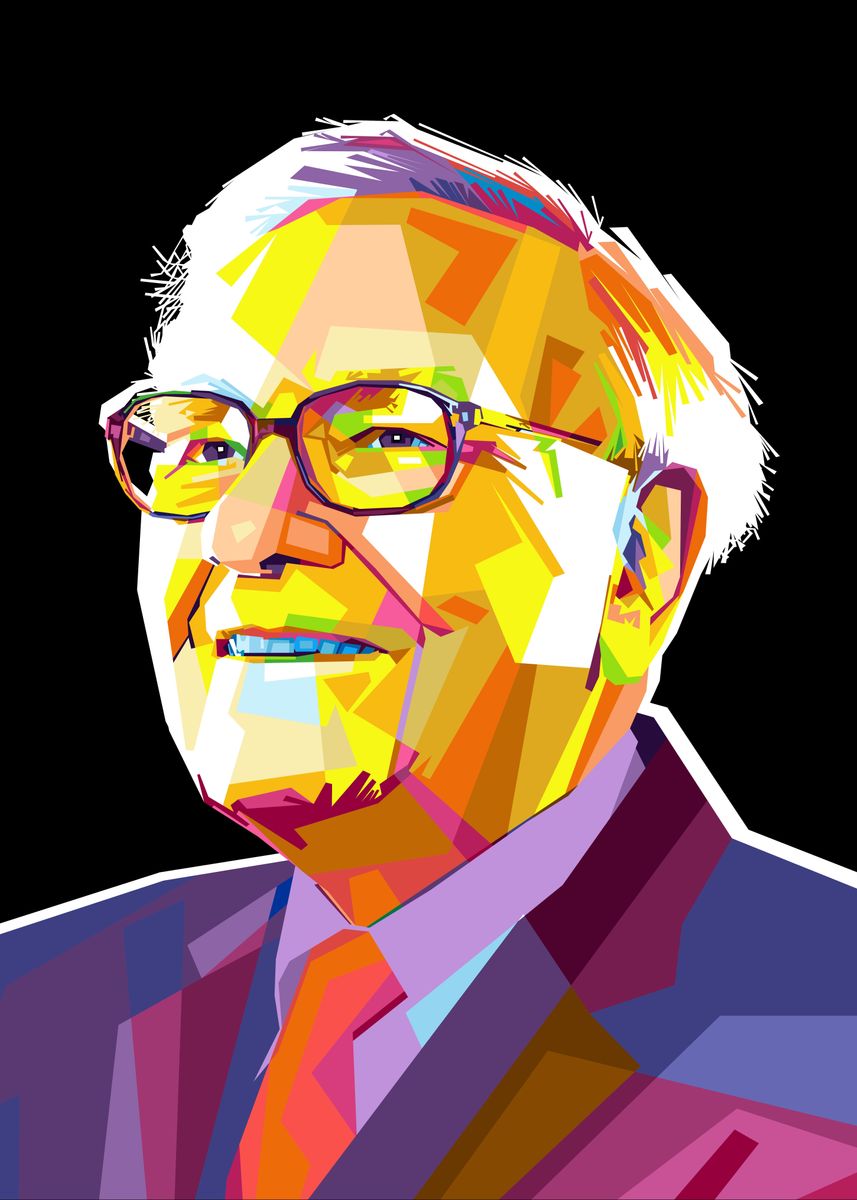 'WARREN BUFFETT' Poster, picture, metal print, paint by baturaja vector ...