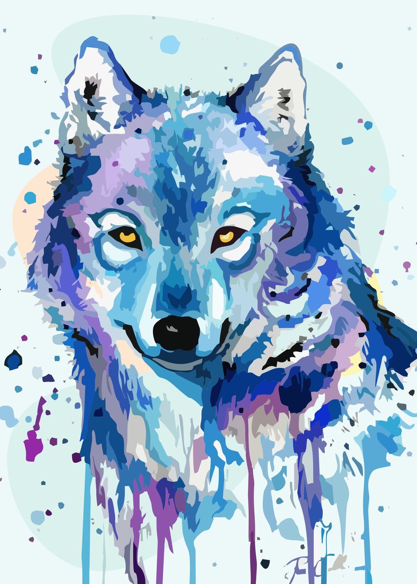 'Abstract animal full color' Poster, picture, metal print, paint by ...