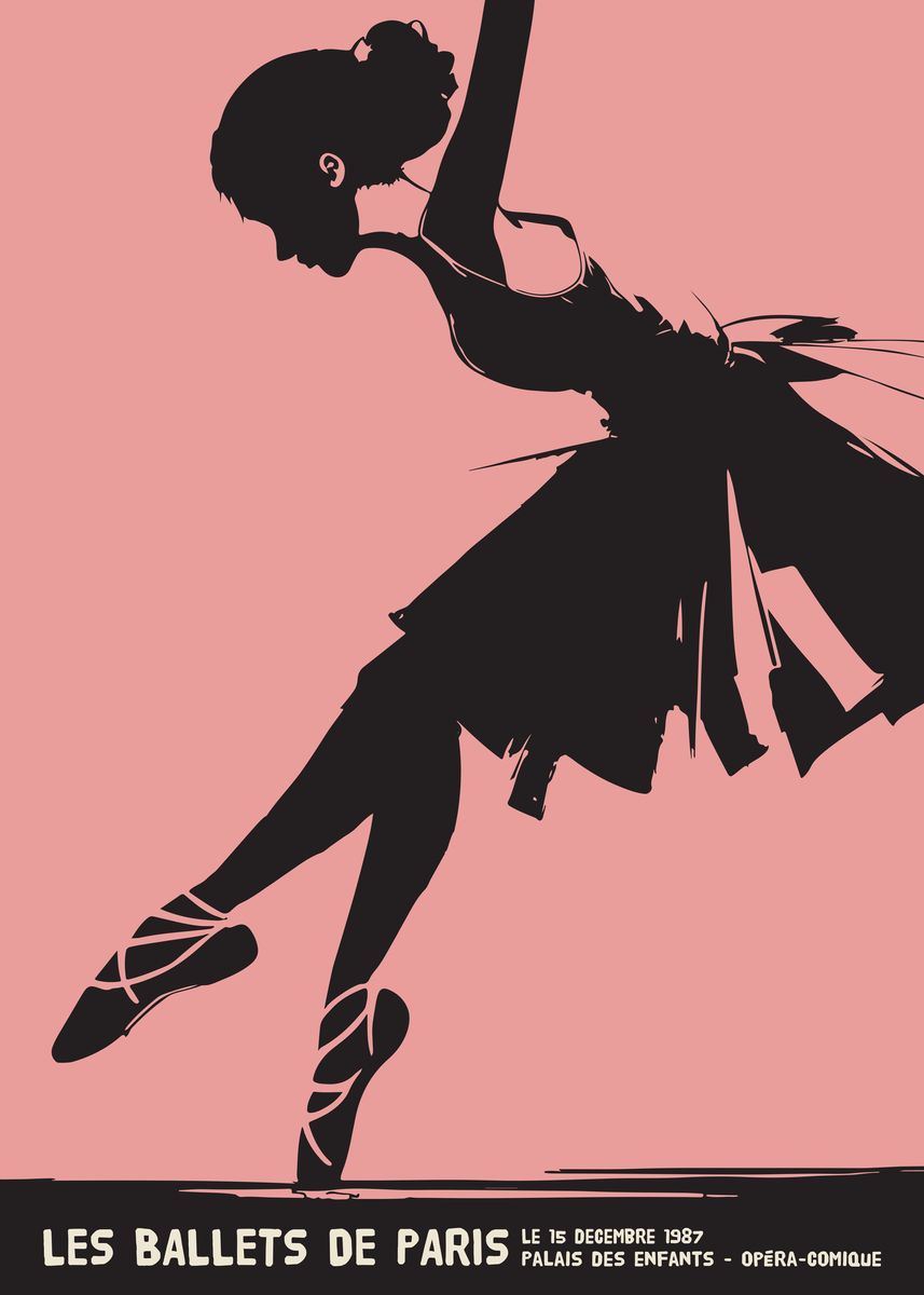 'French Ballet' Poster, picture, metal print, paint by BluePinkPanther | Displate