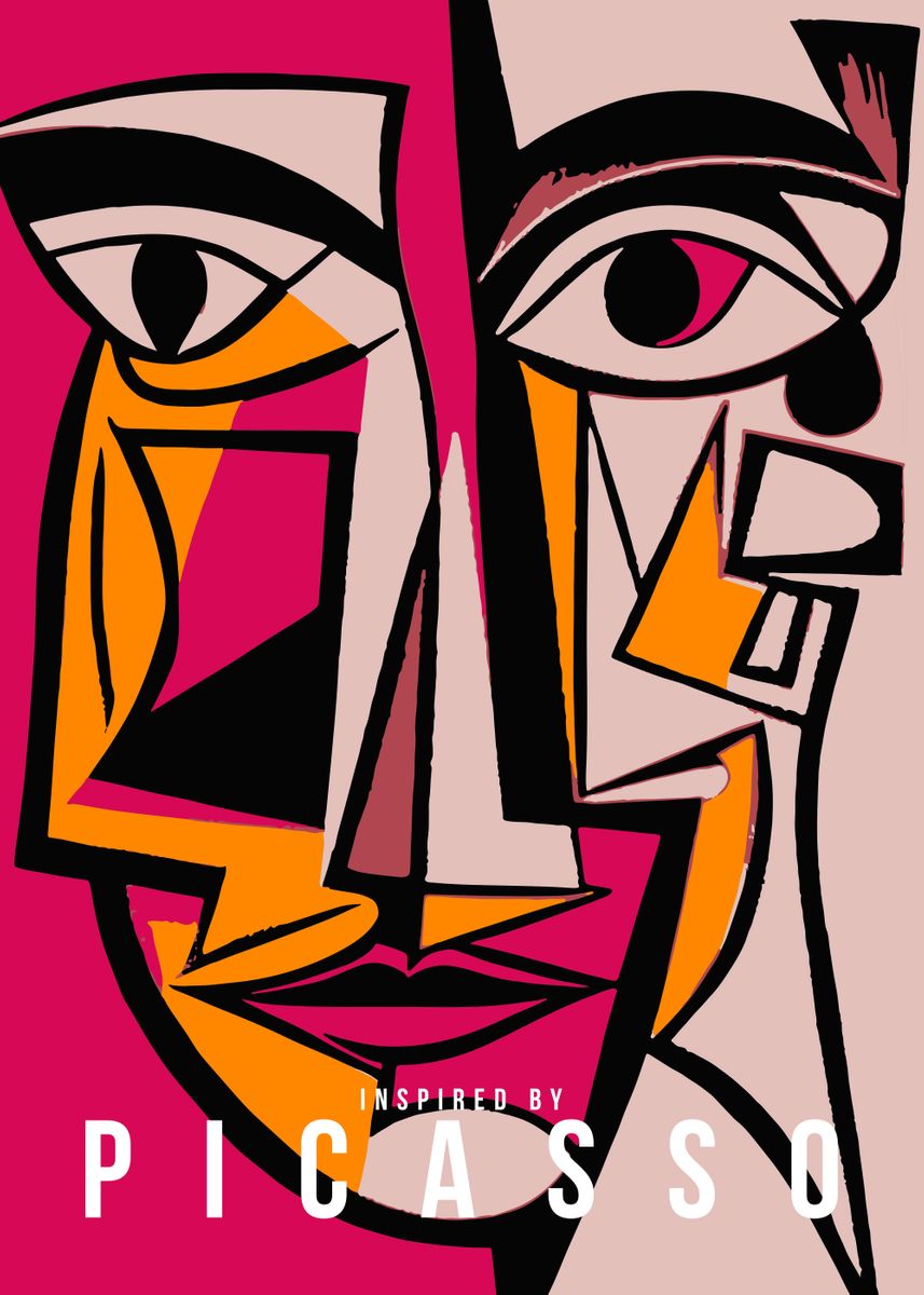 'Picasso Style Portrait' Poster, picture, metal print, paint by ...