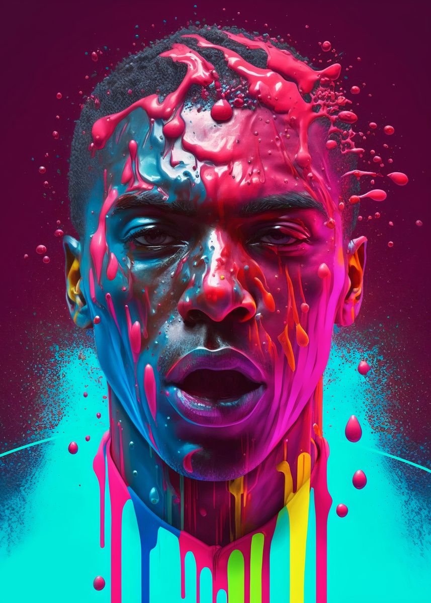 'Football Player ' Poster, picture, metal print, paint by Plasse Pete ...