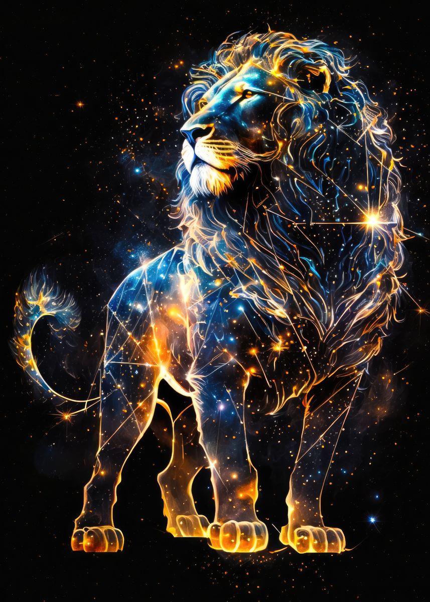 'Leo' Poster, picture, metal print, paint by Astrodeum | Displate