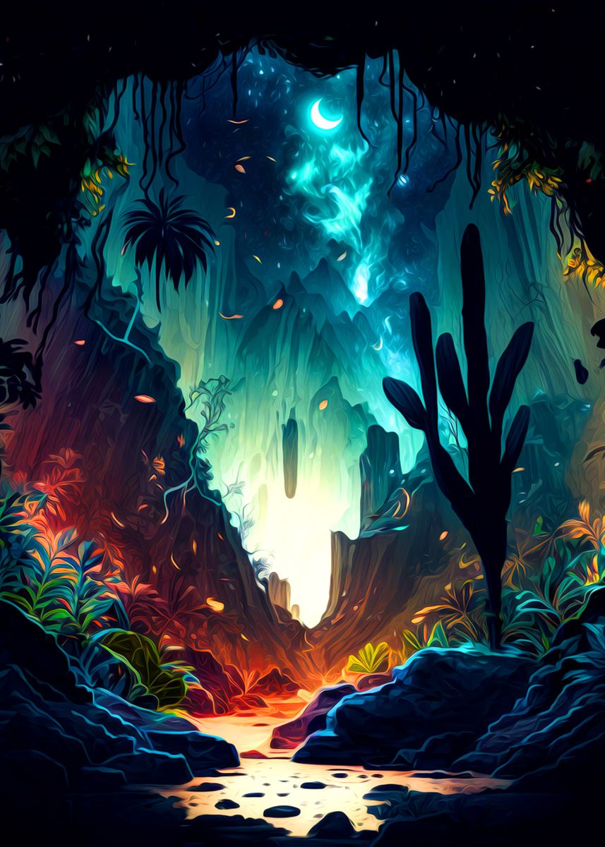 'Colorful Landscape' Poster, picture, metal print, paint by Yeager ...