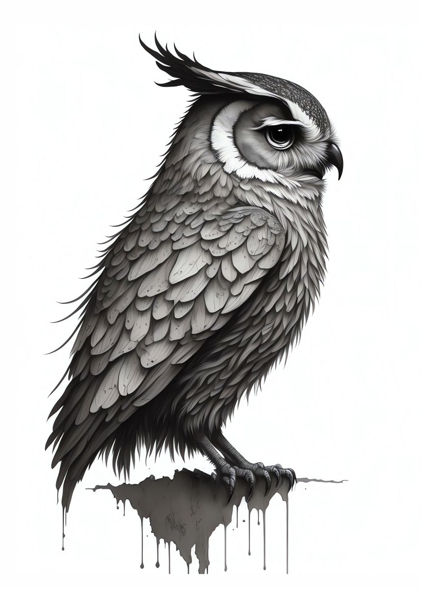 'Vector Owl Poster' Poster, picture, metal print, paint by Alex Bayu ...