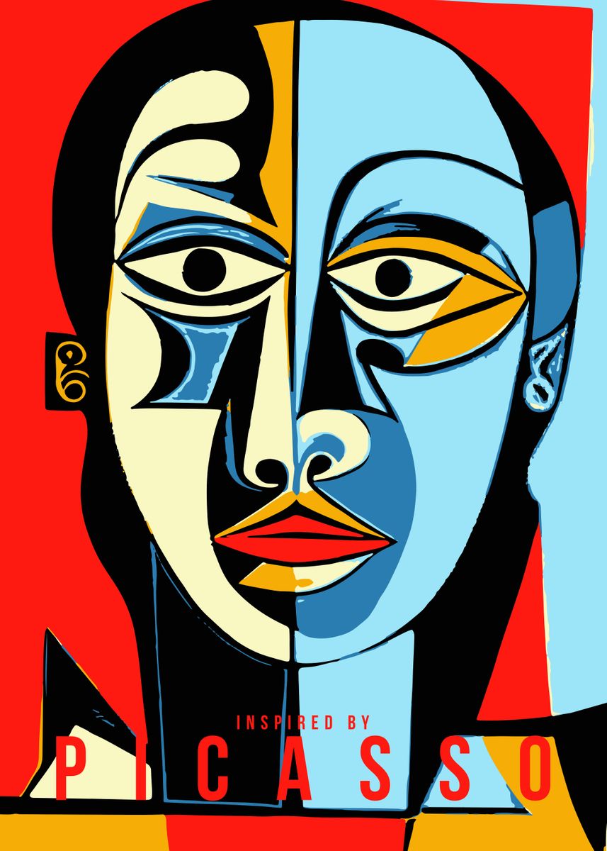 'Picasso Inspired Woman ' Poster, picture, metal print, paint by ...