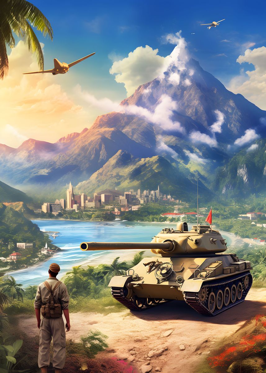 'WW2 landscape Art' Poster, picture, metal print, paint by Louise ...