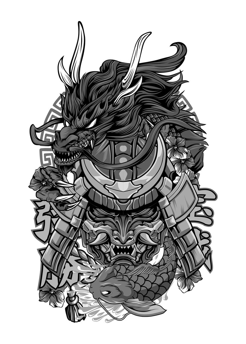 'Japanese Artwork' Poster, picture, metal print, paint by Doublede ...