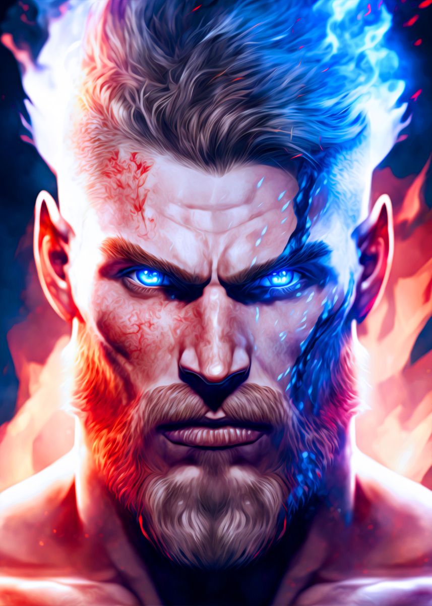 'Warrior Face' Poster by Dao Dung | Displate